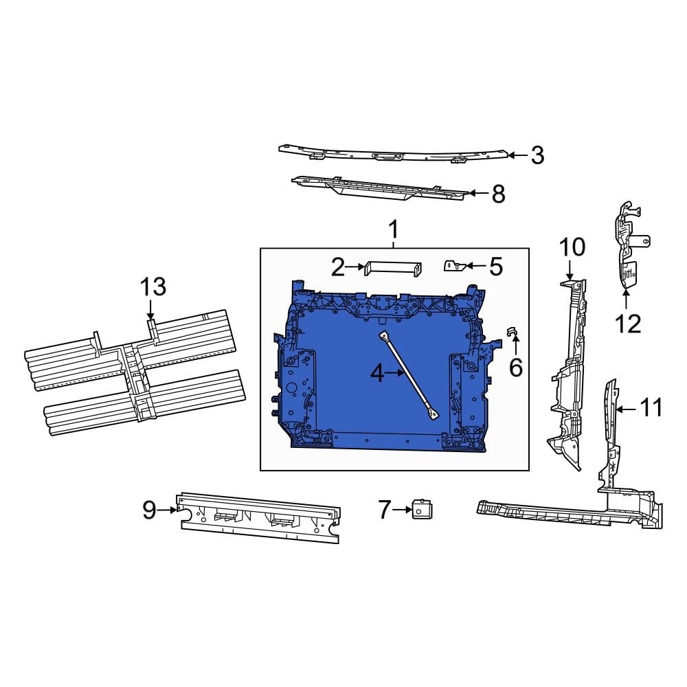 Jeep OE 68377400AD - Front Radiator Support Panel