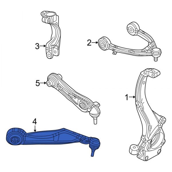 Jeep OE 68375647AB - Front Left Lower Forward Suspension Control Arm