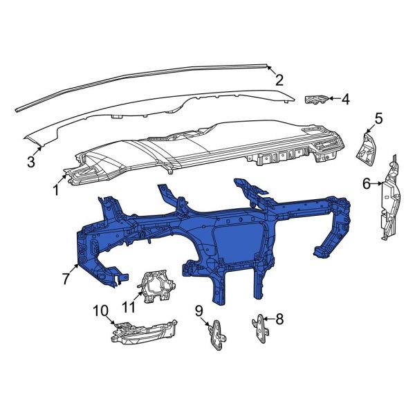 Jeep OE 68375435AC - Instrument Panel Crossmember