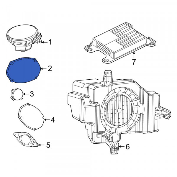 Jeep OE 68572129AA - Front Speaker