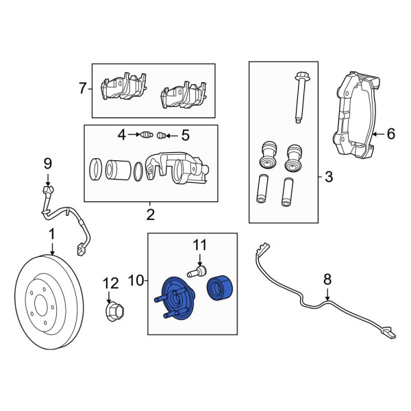 Jeep OE 68346852AA - Rear Wheel Bearing and Hub Assembly