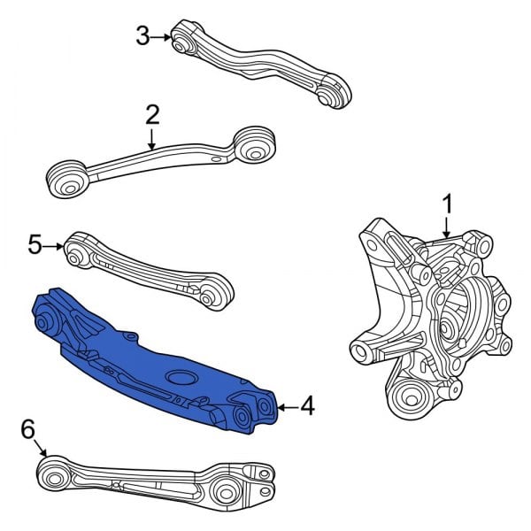 Jeep OE 68375577AC - Front Left Lower Rearward Suspension Control Arm