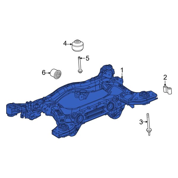 Jeep OE 68458196AI - Rear Suspension Subframe Crossmember