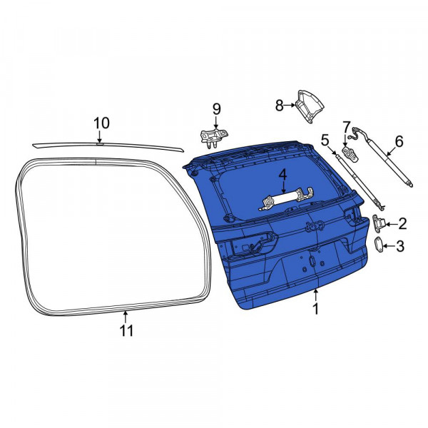 Jeep OE 68458295AG - Rear Liftgate