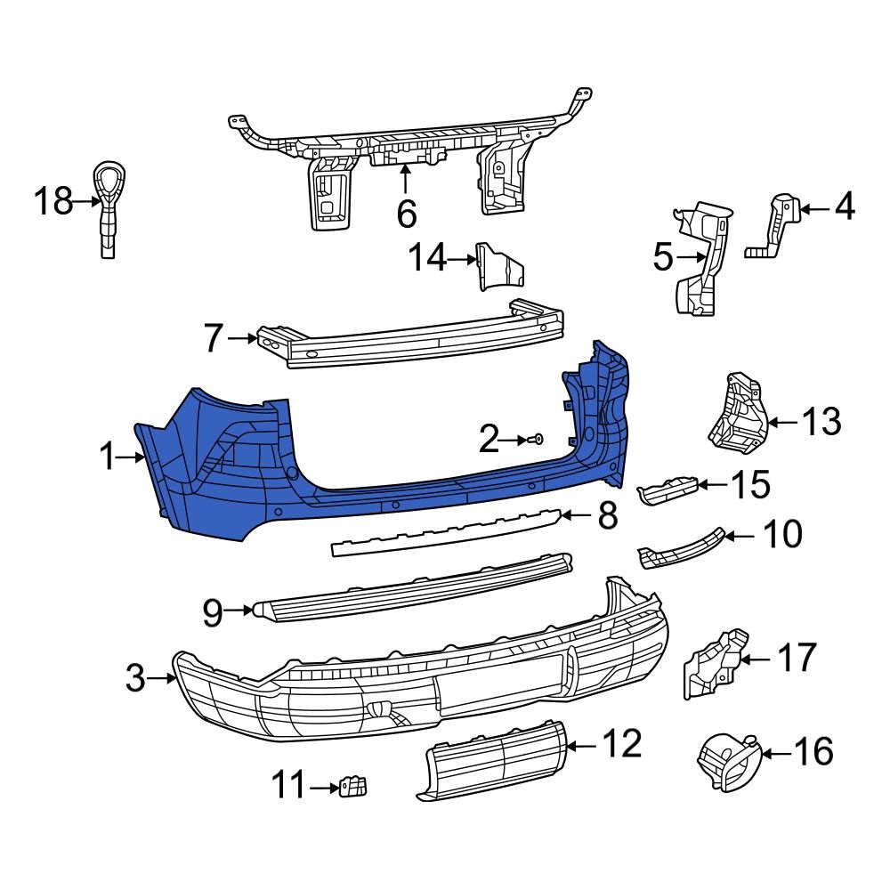 Jeep OE 7GC69TZZAA - Front Lower Bumper Cover