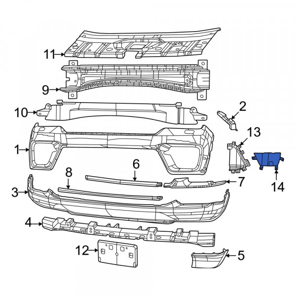 Jeep OE 68499579AC - Front Left Brake Air Duct