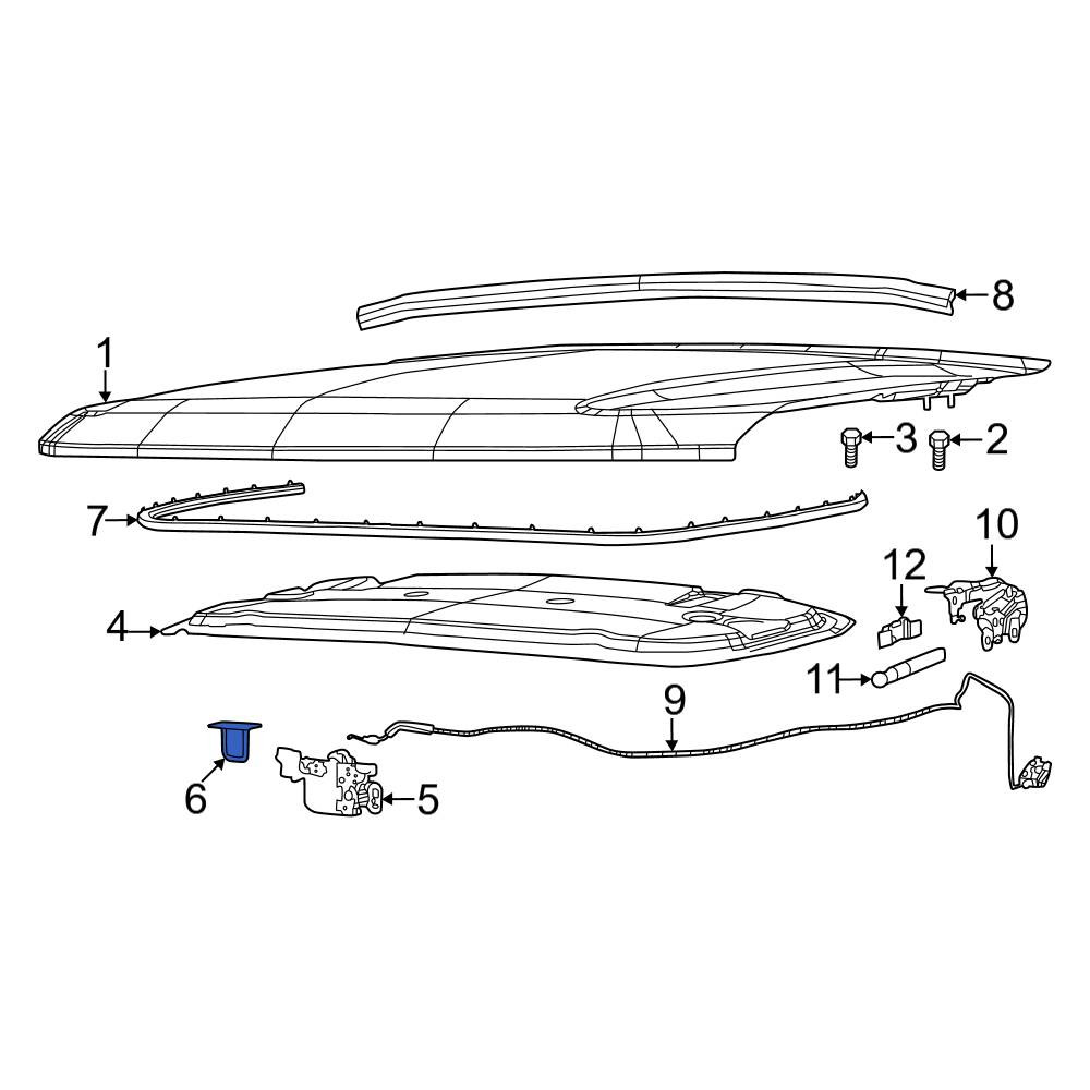 Jeep OE 68375657AA - Front Hood Latch Striker Plate