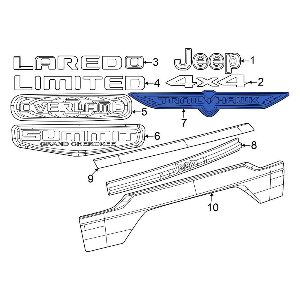 Jeep OE 68597317AA - Rear Hatch Emblem