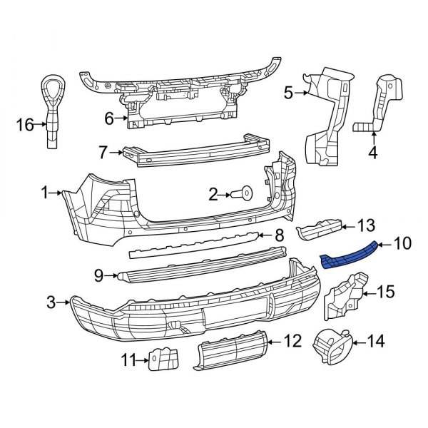 Jeep OE 6YX52DX8AA - Front Lower Bumper Trim