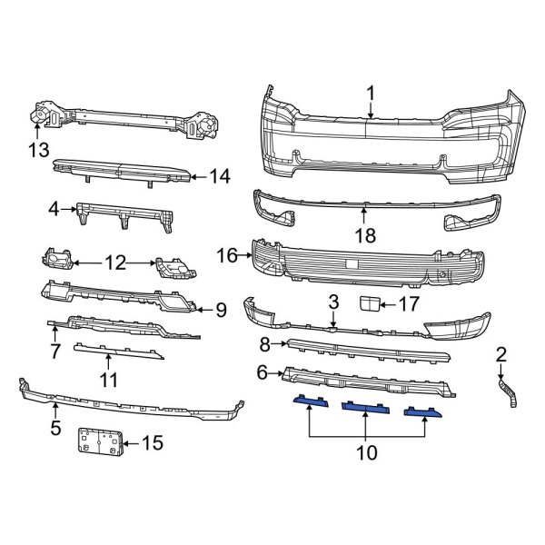 Jeep OE 68574084AA - Valance Panel Cap