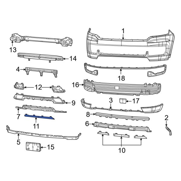 Jeep OE 68525294AA - Valance Panel Cap
