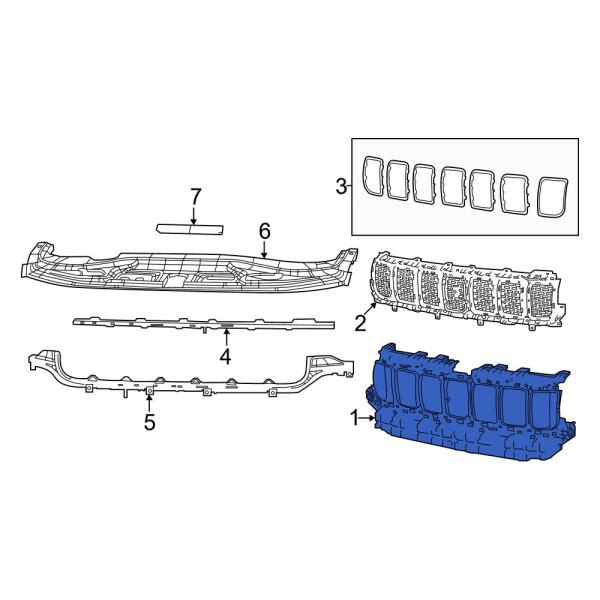 Jeep OE 6WL40GXHAE - Front Grille Reinforcement