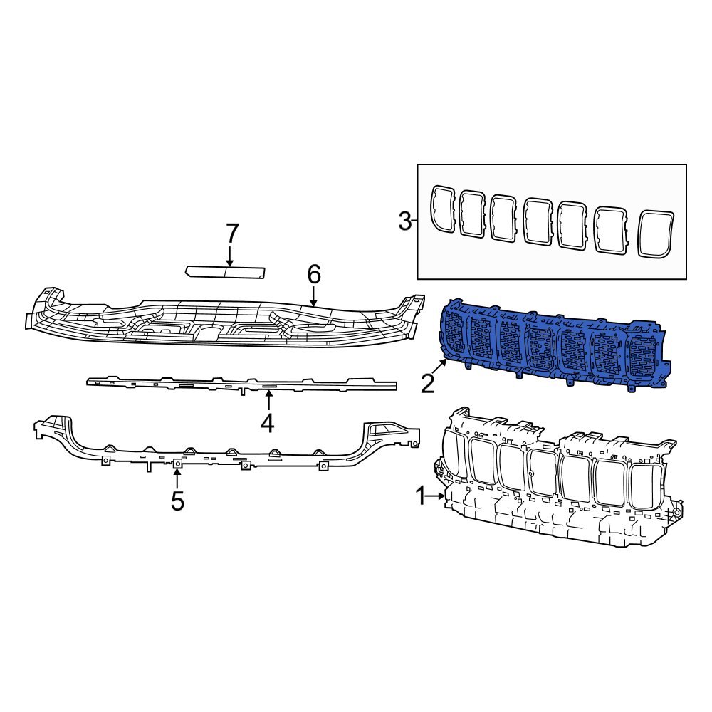 Jeep OE 68548772AA - Front Lower Grille