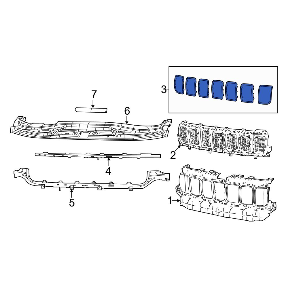 Jeep OE 6UF64SZLAB - Front Lower Grille Molding