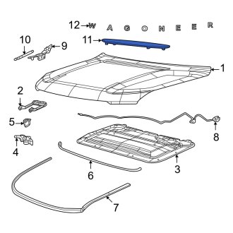 Jeep Grand Wagoneer Hood Moldings, Decals, Ornaments — CARiD.com