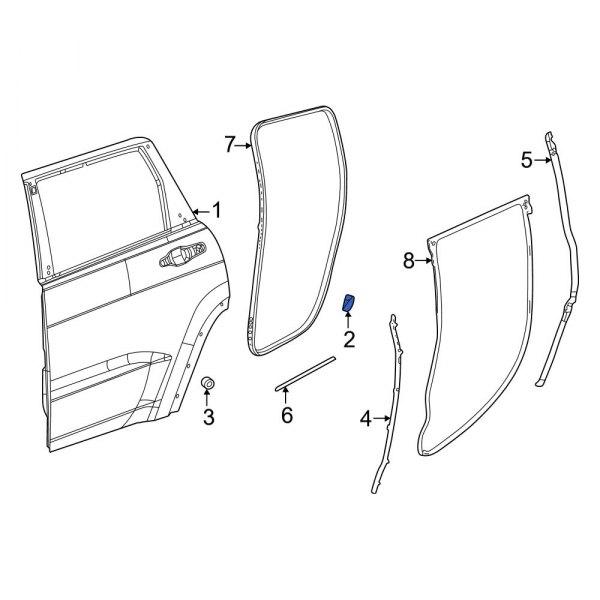 Jeep OE 68453833AB - Door Shell Seal