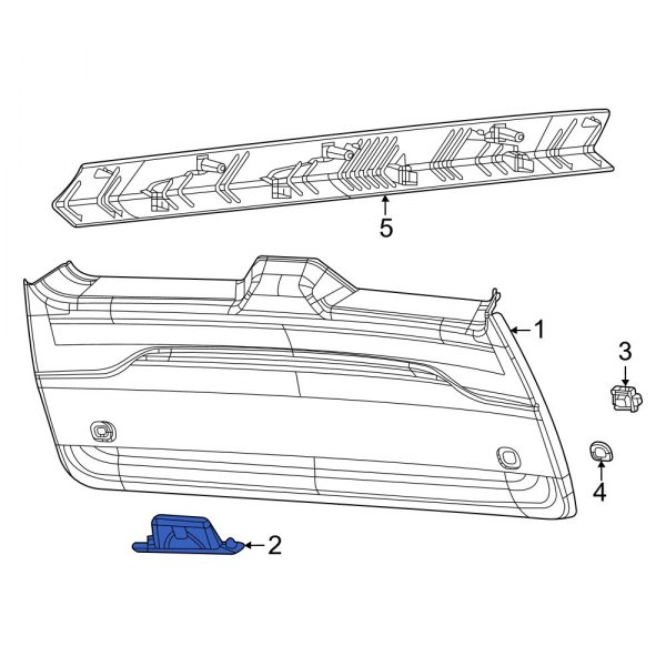 Jeep OE 6UV40TX7AB - Rear Liftgate Pull Handle