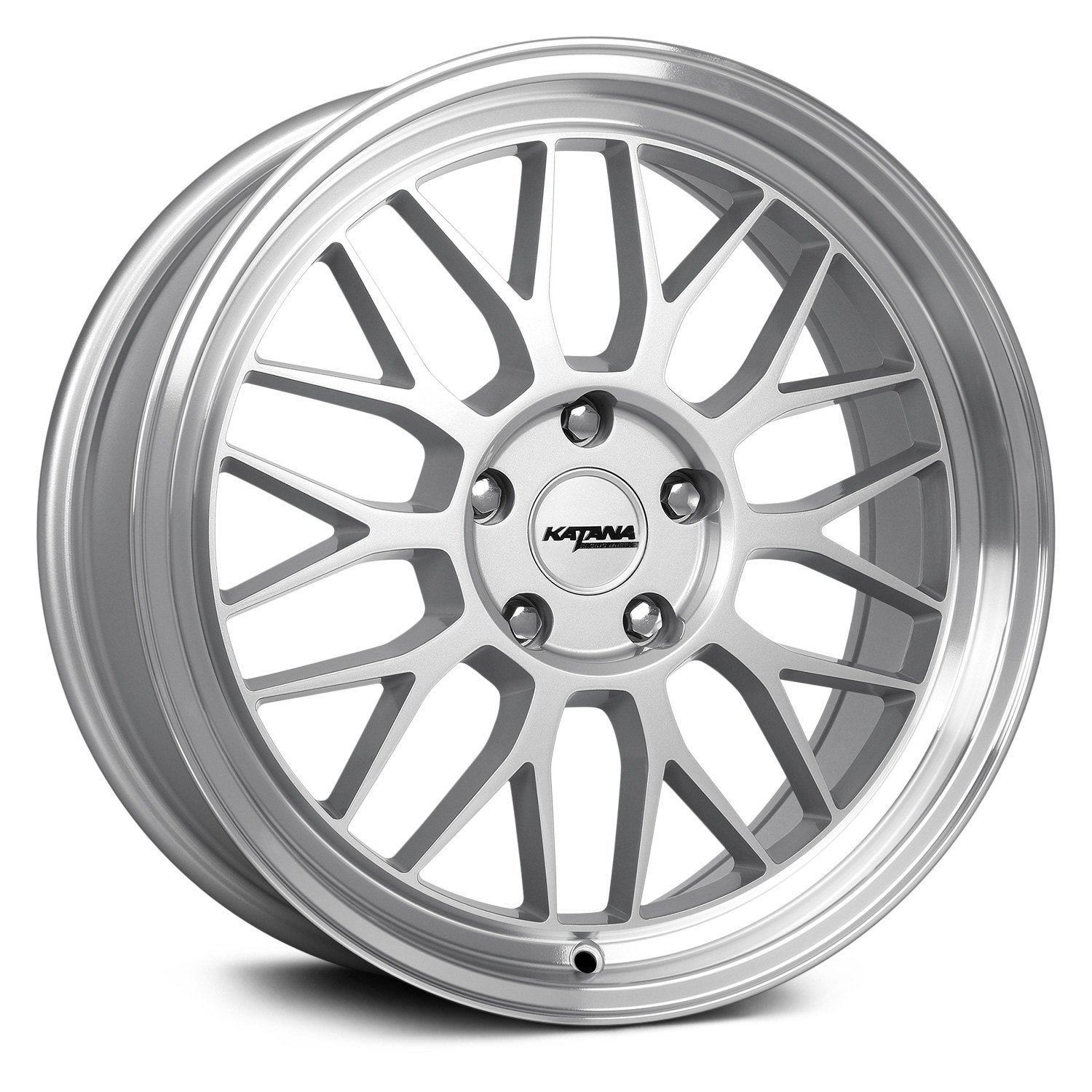 KATANA® KR06 Wheels - Gloss Silver with Machined Lip Rims
