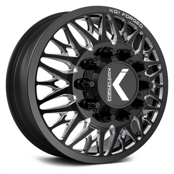 KG1 FORGED® KD014 TRIDENT-D Wheels - Gloss Black with Milled Accents Rims