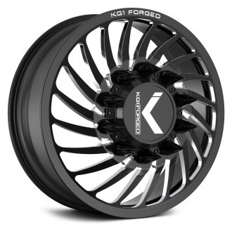 24 Inch Dually Wheels - HD Truck, Custom, Black, Chrome | CARiD
