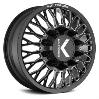 24 Inch Dually Wheels - HD Truck, Custom, Black, Chrome | CARiD