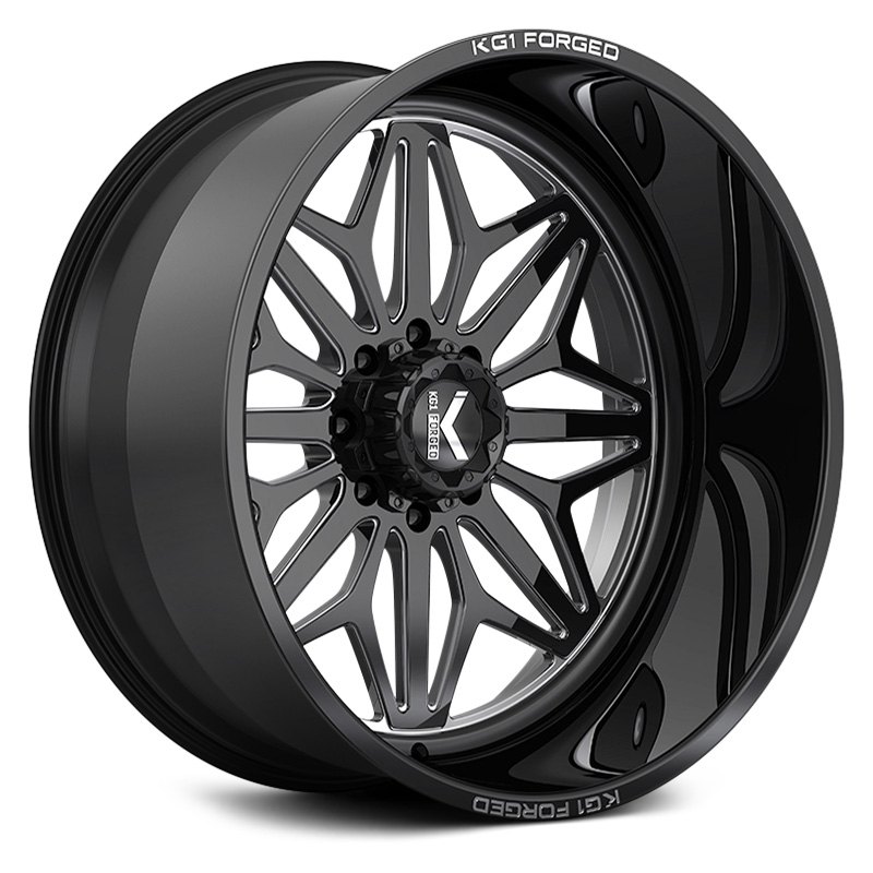 KG1 FORGED® KF014 SNOW Wheels - Gloss Black with Milled Accents Rims