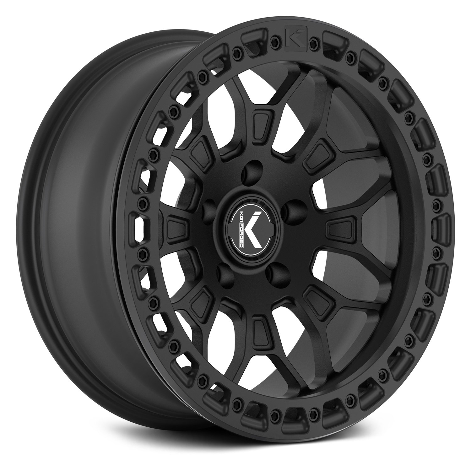 KG1 FORGED® KO200 RUSH BEADLOCK Wheels - Textured Matte Black Rims ...