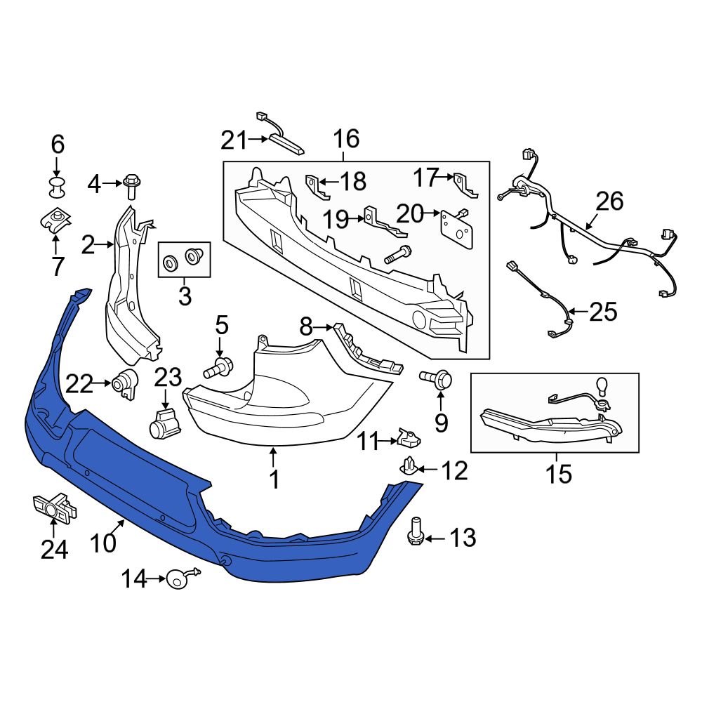 Kia OE 866123W540 - Rear Bumper Cover