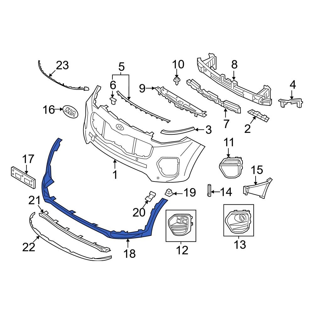 Kia OE 86512D9500 - Front Valance Panel