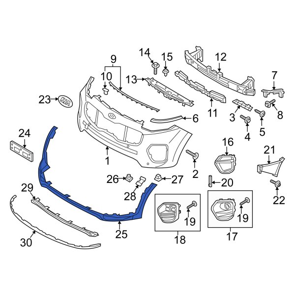 Kia OE 86512D9500 - Front Valance Panel