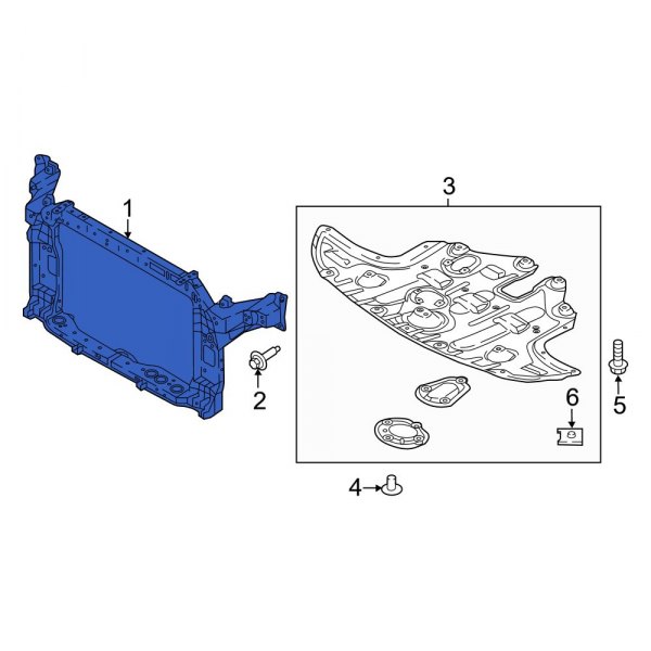 Kia OE 64101D9000 - Front Radiator Support Panel