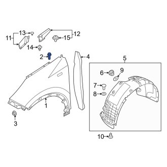 Kia Rio OEM Fenders | Factory Front & Rear Fenders — CARiD.com