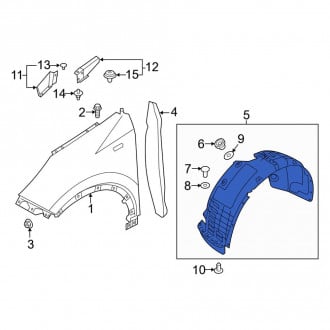 Kia Sportage Inner Fenders - Wells, Liners, Shields | CARiD
