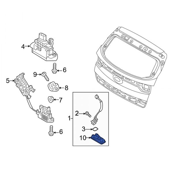 Kia OE 81792D3000 - Rear Liftgate Pull Handle