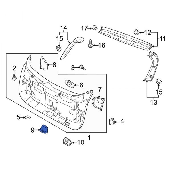 Kia OE 81792D3000 - Rear Liftgate Pull Handle
