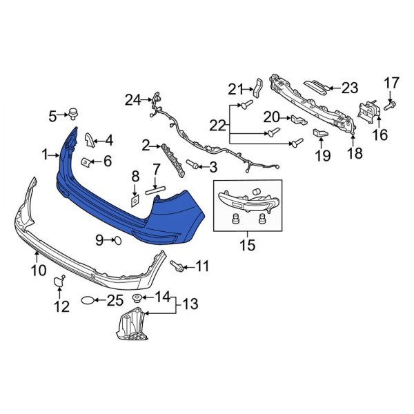 Kia OE 86611D9000 - Rear Upper Bumper Cover