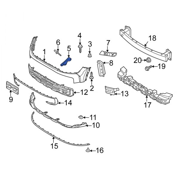 Kia OE 865A8DW000 - Front Right Inner Bumper Cover Bracket