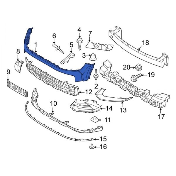 Kia OE 86612P1100 - Rear Lower Bumper Cover