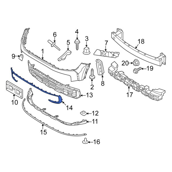 Kia OE 86569DWEA0 - Front Grille Molding