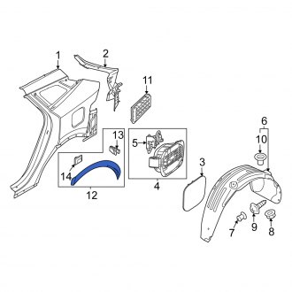 Kia Sportage Replacement Fender Moldings & Trim | CARiD
