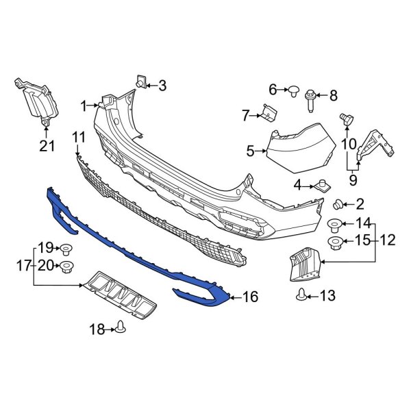 Kia OE 86699DWEA0 - Rear Bumper Trim