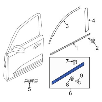 Kia Sorento Door Moldings - Side, Edge, Belt | CARiD