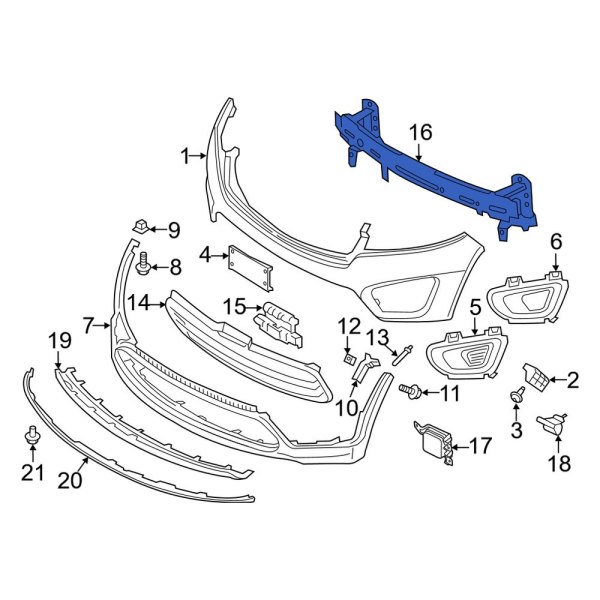 Kia OE 64900C6000 - Front Bumper Impact Bar
