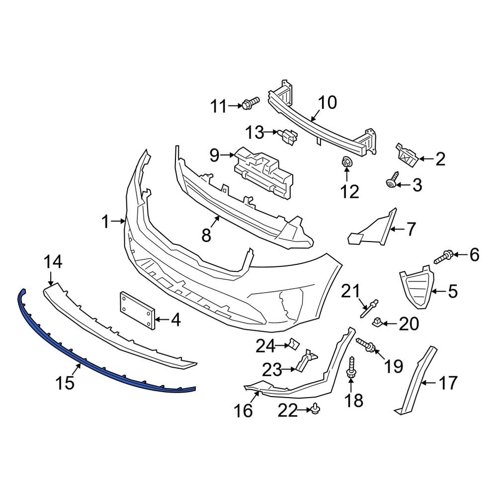Kia OE 86567C6500 - Front Lower Valance Panel