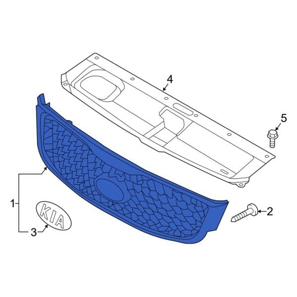 Kia OE 86380C6000 - Front Upper Grille