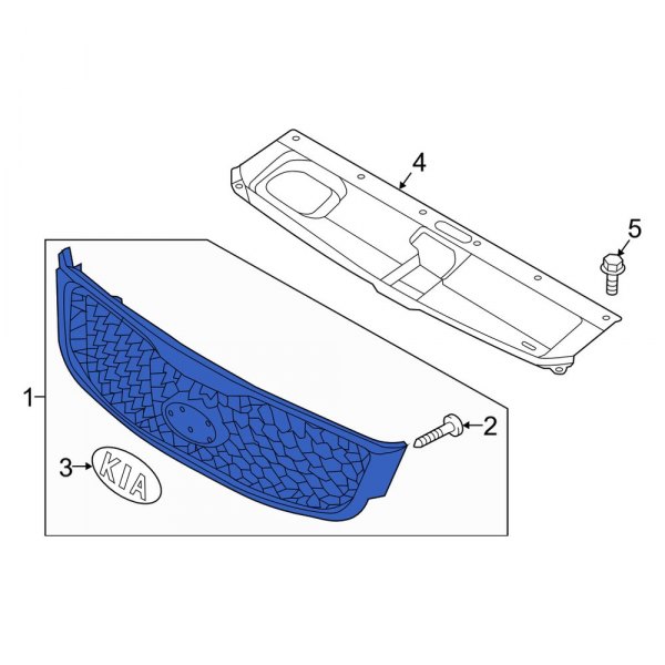 Kia OE 86380C6510 - Front Grille