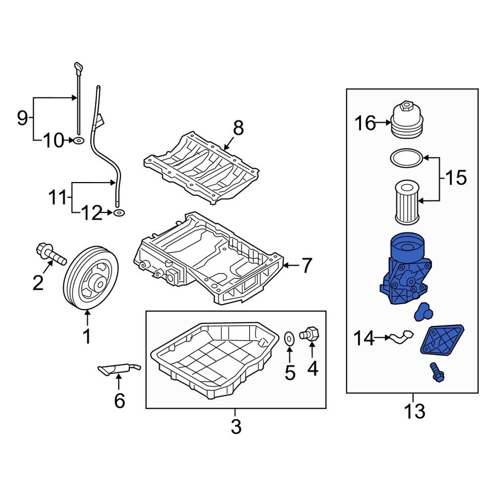 Kia OE 263003CAB1 - Engine Oil Filter Housing