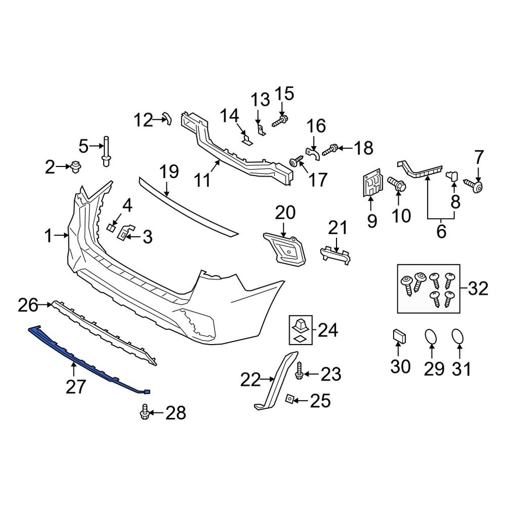 Kia OE C6F36AU100 - Rear Powertrain Skid Plate