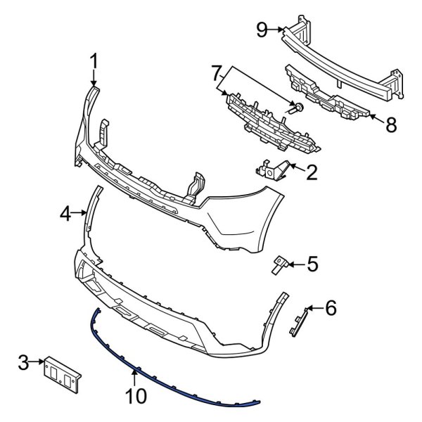 Kia OE 86591R5000 - Front Spoiler