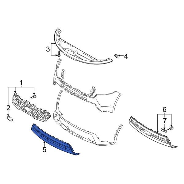 Kia OE 86530R5000 - Front Lower Grille